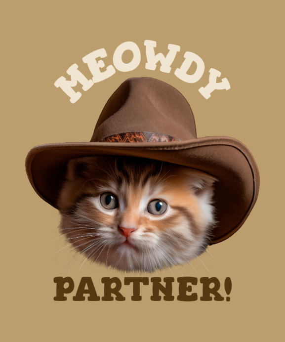 Placeit - T-Shirt Design Creator Featuring an AI-Created Kitty Meme in ...