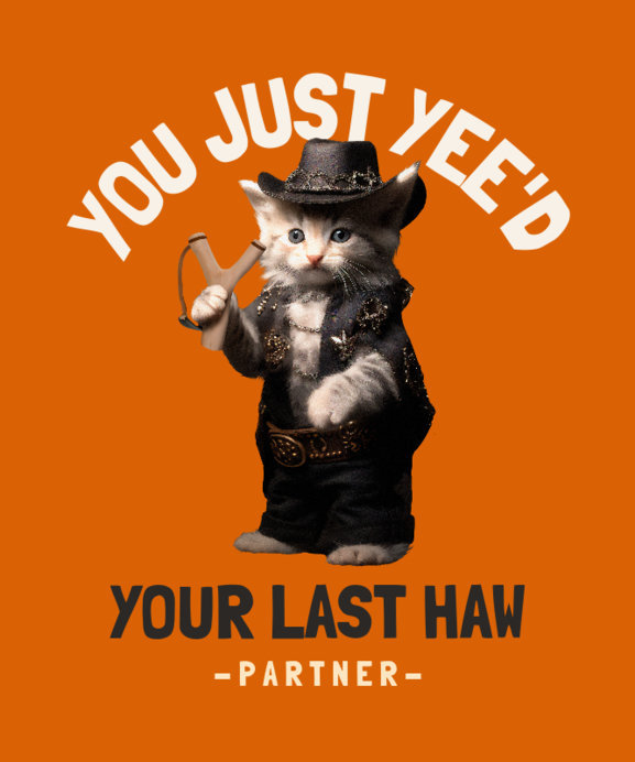 Placeit - Quote T-Shirt Design Creator With a Hilarious Cat Meme Graphic