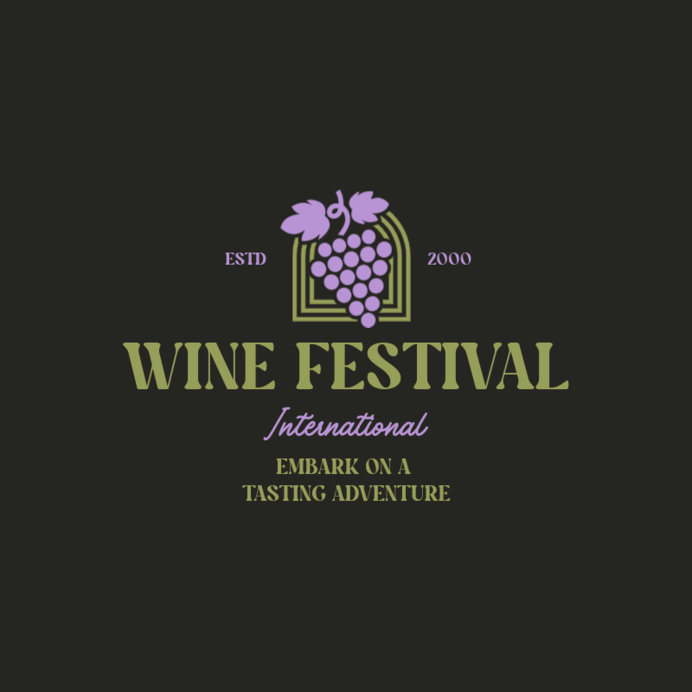 Placeit - Logo Maker with Grape Graphics for an International Wine Festival