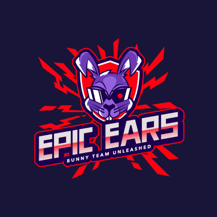 Placeit - Gaming Logo Maker Featuring a Bunny with Sunglasses
