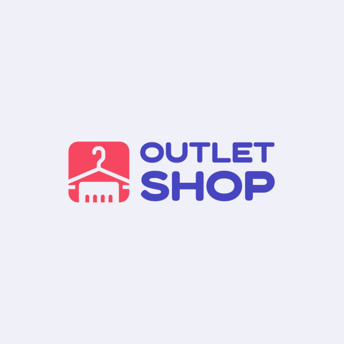 Placeit - Logo Maker Featuring a Hanger Graphic for an Outlet Store