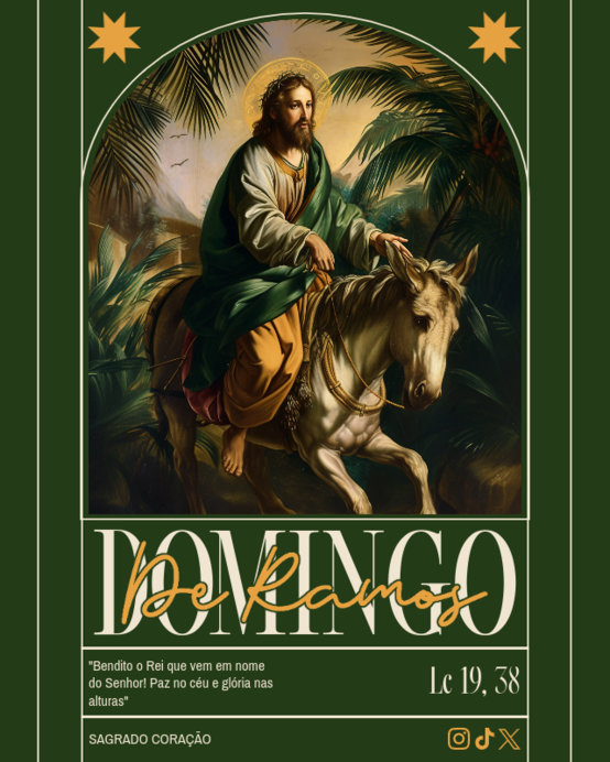 Placeit - Instagram Post Generator Featuring a Palm Sunday Theme for ...