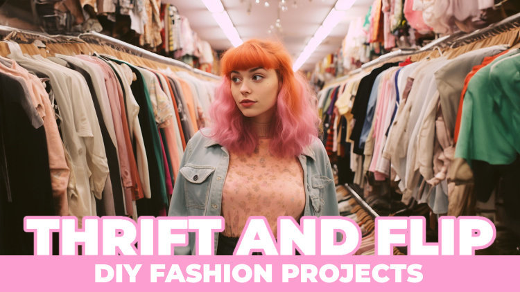 Placeit - YouTube Thumbnail Maker for Thrifting DIY Fashion Projects