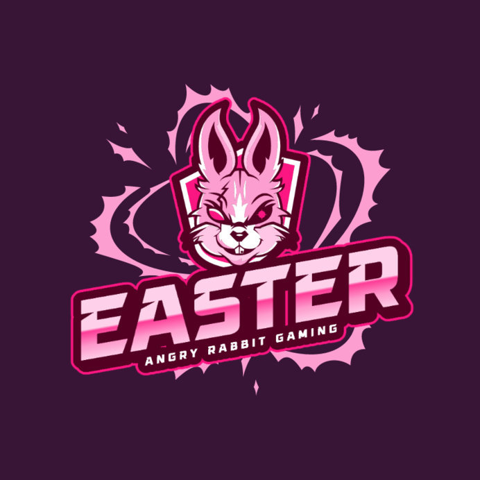 Placeit - Gaming Logo Template Featuring an Aggressive Rabbit