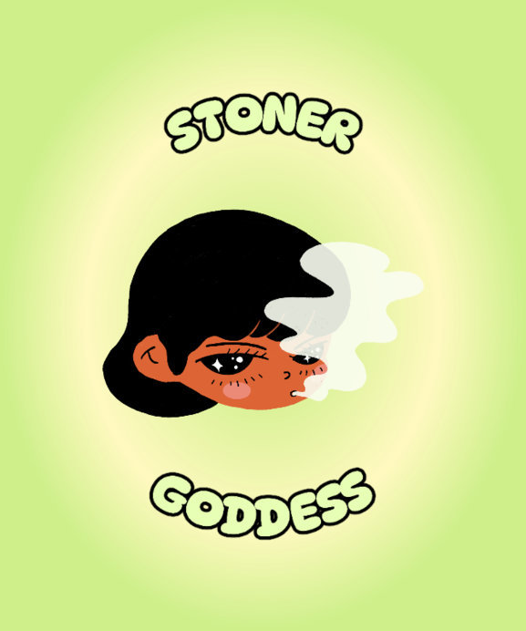 Placeit - 420-Themed T-Shirt Design Template With a Stoner Girl ...