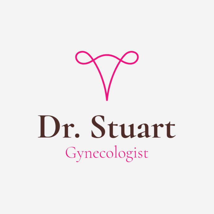 Placeit - Gynecologist Logo Maker Featuring a Minimalist Uterus Graphic