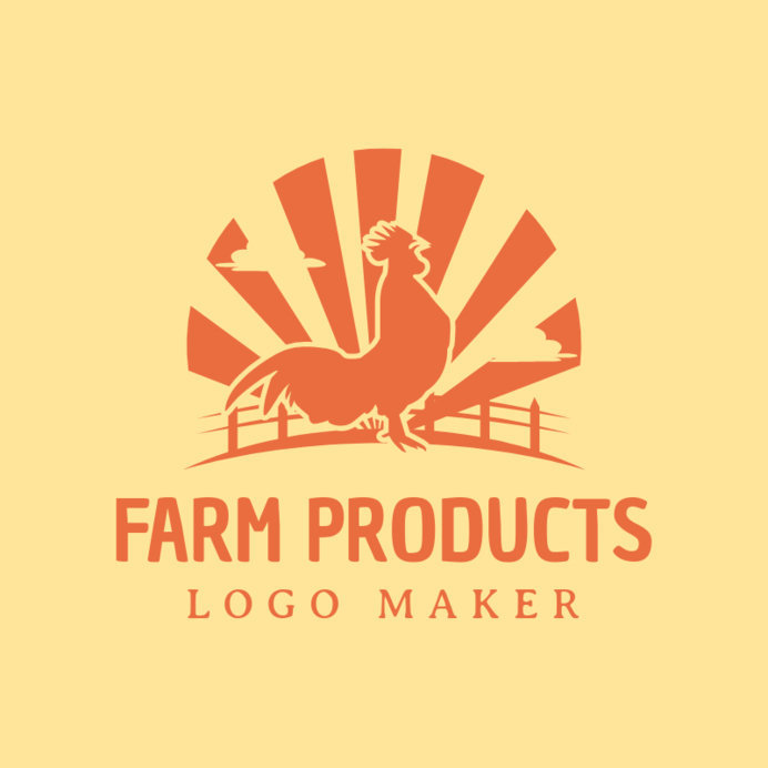 Placeit - Farm Logo Maker for Farm Products with Rooster Icon