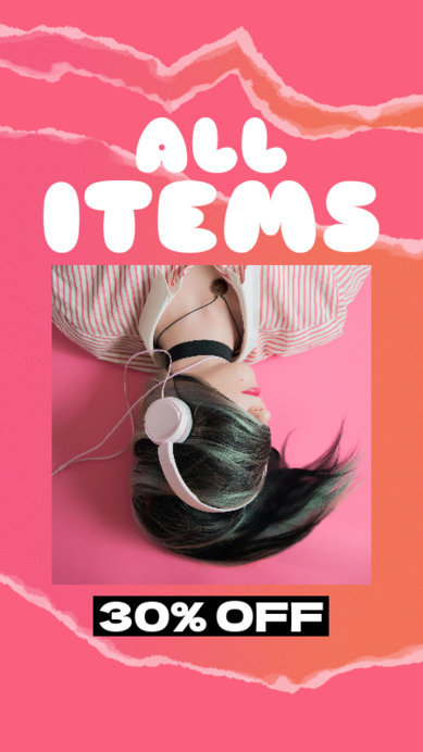 Placeit - Big Discount Instagram Story Template Featuring a Ripped ...