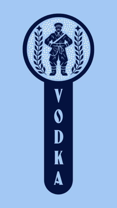 Placeit - Handmade Sticker Generator for a Vodka Beverage