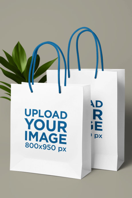 Placeit - Mockup of Two AI-Generated Gift Bags Placed Next to Each Other
