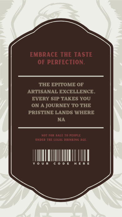 Placeit - Liquor Back Label Template for a Hand-Crafter Bourbon Whisky ...