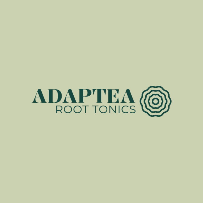 Placeit - Logo Maker Featuring a Simple Icon for an Adaptogen Tea Brand