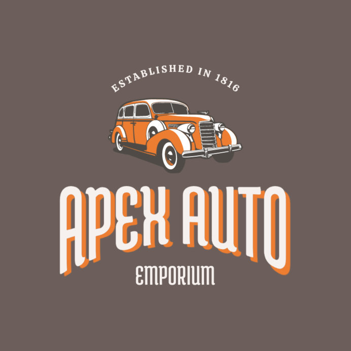 Placeit - Vintage Car Dealership Logo Maker Featuring an Antique ...