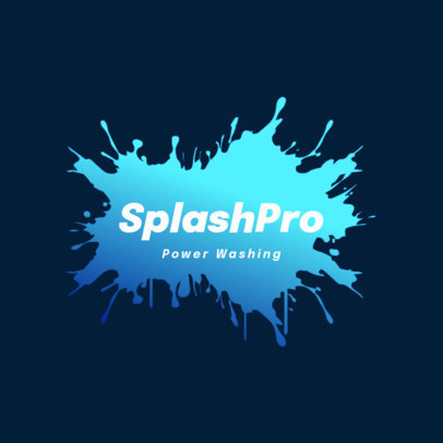 Placeit - Power Washing Business Logo Maker Featuring a Gradient Splash ...