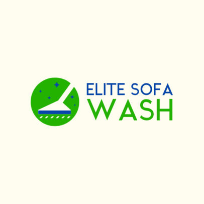Placeit - Elite Sofa Washing Services Logo Maker with an Illustrated ...