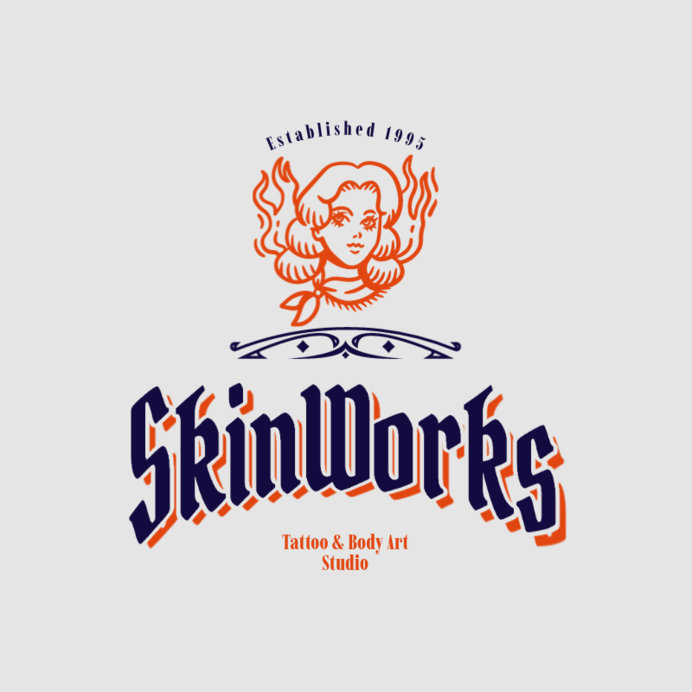 Placeit - Logo Creator for a Body Art Studio Featuring a Tattoo-Style Graphic