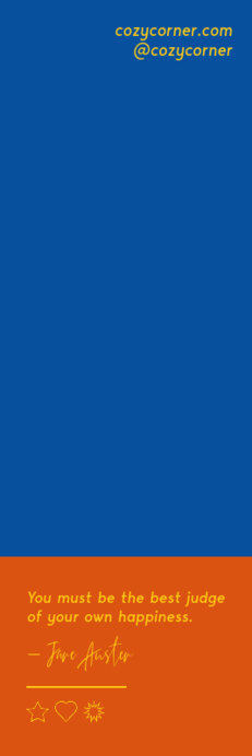 Placeit - Bookmark Design Template Featuring a Happiness Quote by an Author