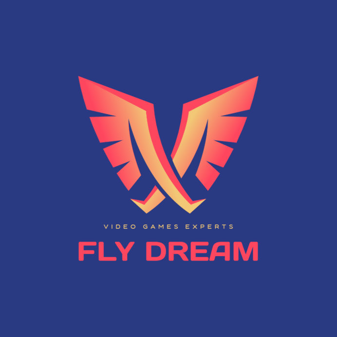 Placeit - Gaming Logo Maker Featuring Illustrated Wings with Gradient ...