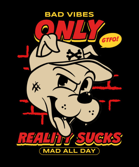 Placeit - T-Shirt Design Maker Featuring a Cartoonish Dog with Street ...