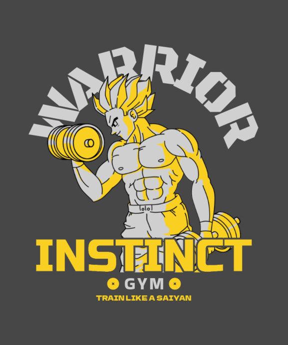 Placeit - T-Shirt Design Maker for Gym Rats Featuring an Anime ...