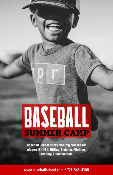 Placeit - Online Flyer Maker for a Baseball Summer Camp