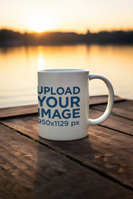 Placeit - Mockup of an AI-Generated Coffee Mug Placed in Front of a ...