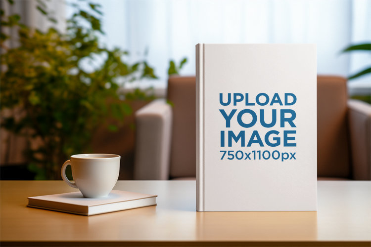 Placeit - Mockup of an AI-Created Hardcover Book Placed on a Nice ...