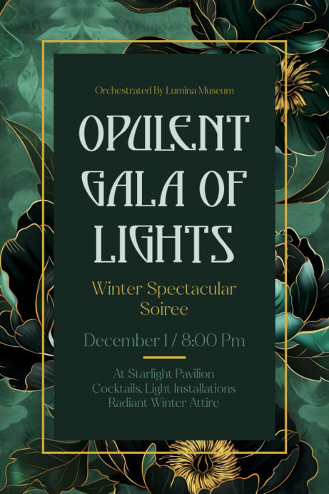 Placeit - Invitation Creator for a Winter Gala Night