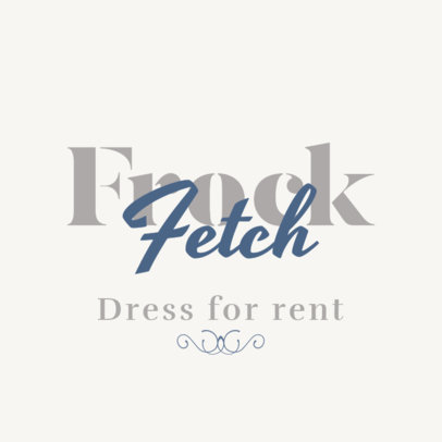 Placeit - Dress Rentals Store Logo Maker Featuring Contrasting Typefaces