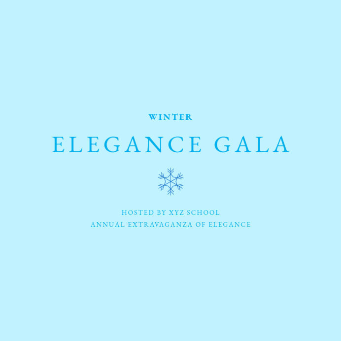 Placeit - Winter Elegance Gala Logo Template with a Snowflake Icon
