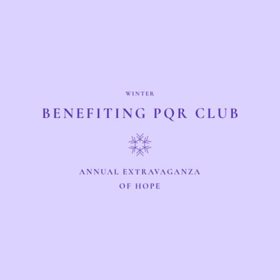 Placeit - Winter Benefiting Gala Logo Maker Featuring a Snowflake Icon