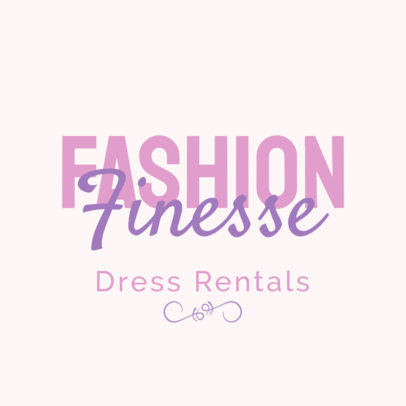 Placeit - Dress Rental Business Logo Creator with Contrasting Typefaces