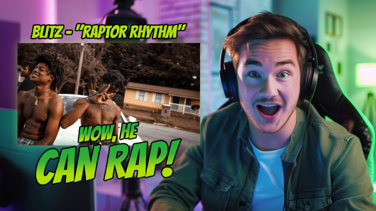 Placeit - Music YouTube Thumbnail Generator for a Rap Song Reaction Vlog