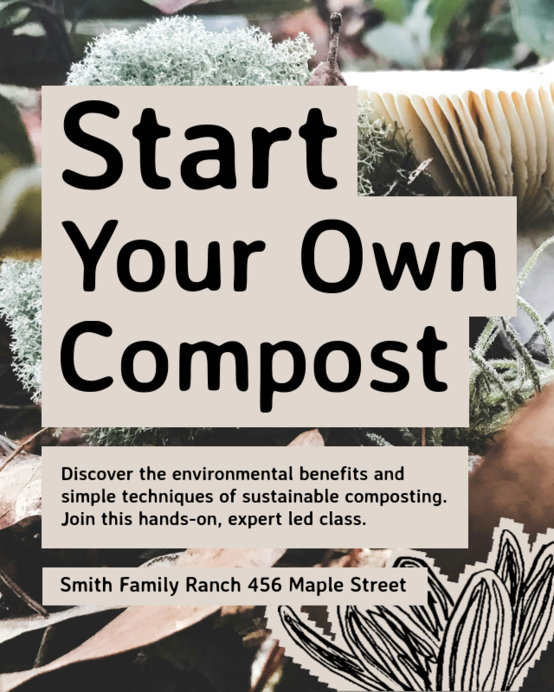 Placeit - Instagram Post Template for a Sustainable Composting DIY Workshop