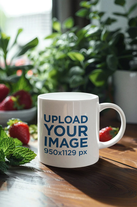 Placeit - AI-Generated Mockup Featuring a Coffee Mug Placed Next to ...
