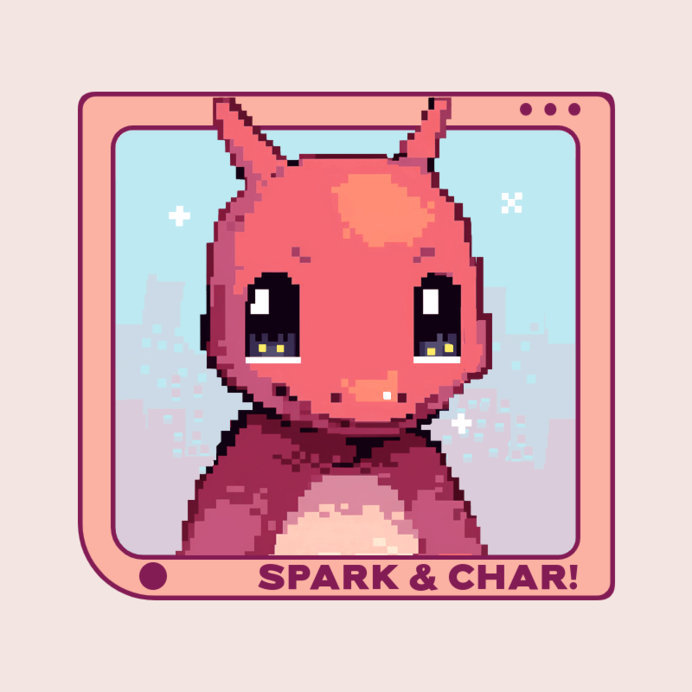 Placeit - 8-bit-Style Sticker Design Generator with a Pokemon-Inspired ...