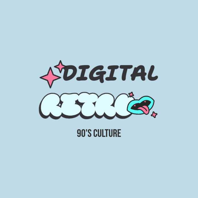 Placeit - Online Logo Generator for a 90s Culture Podcast with a Retro Font
