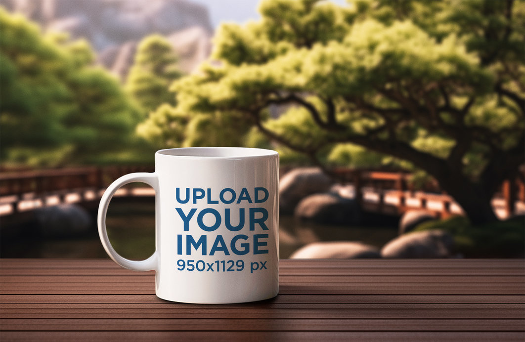 Placeit - AI-Created Mockup of an 11 Oz Sublimated Coffee Mug Placed ...