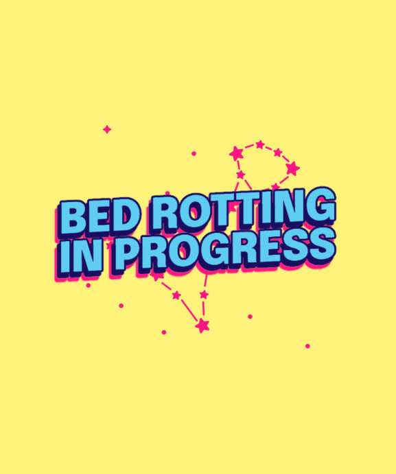 Placeit - T-Shirt Design Generator with a Bold Quote for Bed Rotting