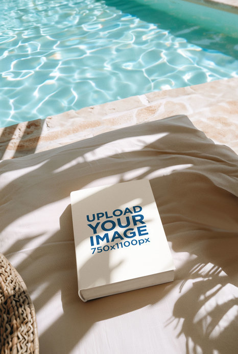 Placeit - Book Mockup Featuring an AI-Created Woman Resting in a Beach ...