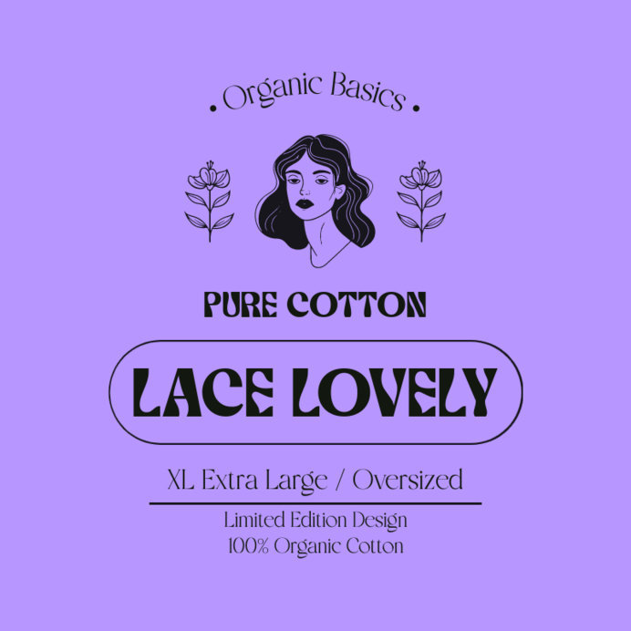 Placeit - T-Shirt Label Maker for a Pure Cotton Clothing Brand