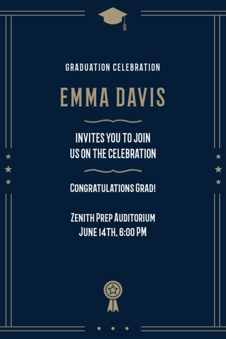 Placeit - Graduation Invitation Card Maker With a Modern Aesthetic