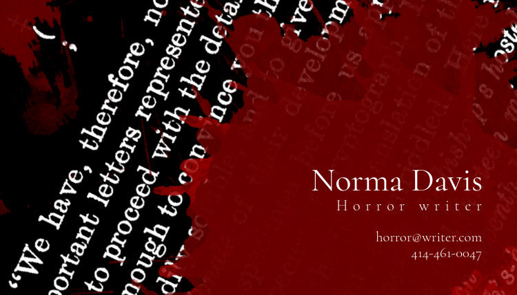 Placeit - Online Business Card Maker for Horror Writers