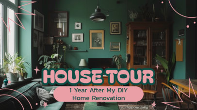 Placeit - YouTube Thumbnail Maker for a Renovated House Tour Vlog