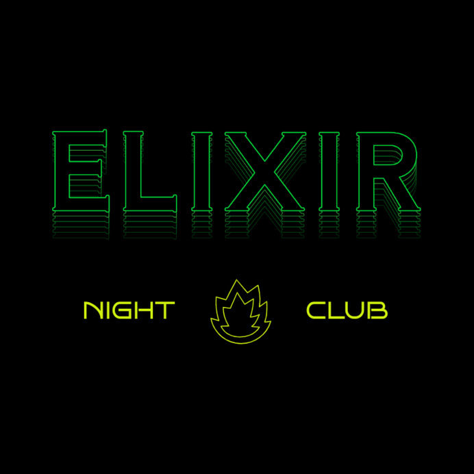 Placeit - Nightclub Logo Creator Featuring a Flame Graphic