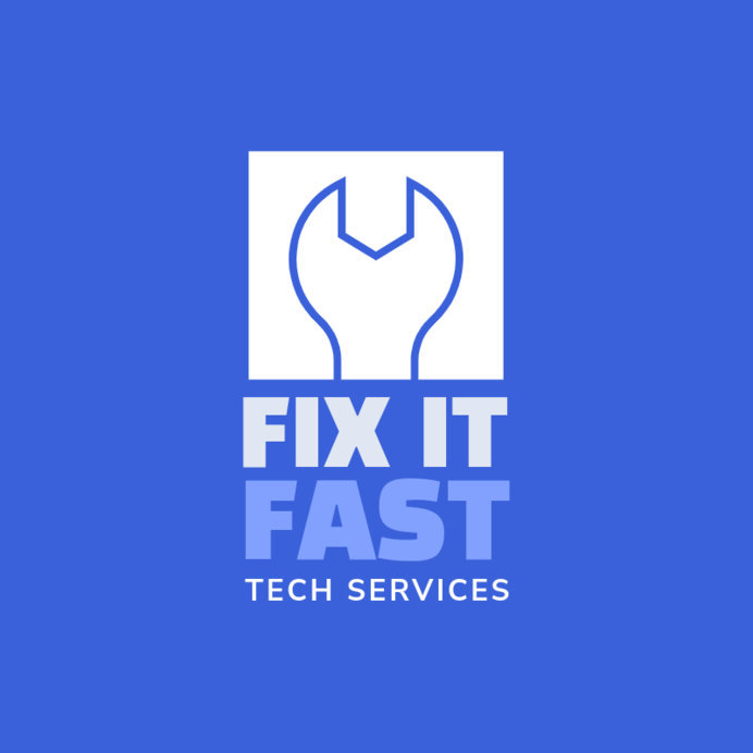 Placeit - Tech Repair Shop Logo Creator with a Wrench Graphic