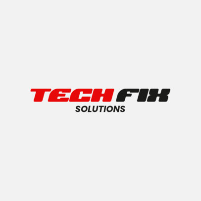 Placeit - Tech Fix Services Logo Generator with a Color-Contrasting Title