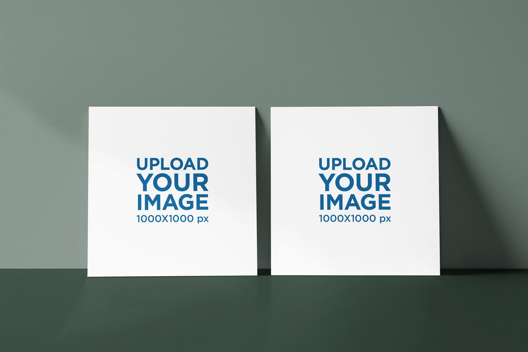 Placeit - AI-Created Mockup Featuring Two Greeting Cards Leaning on a ...