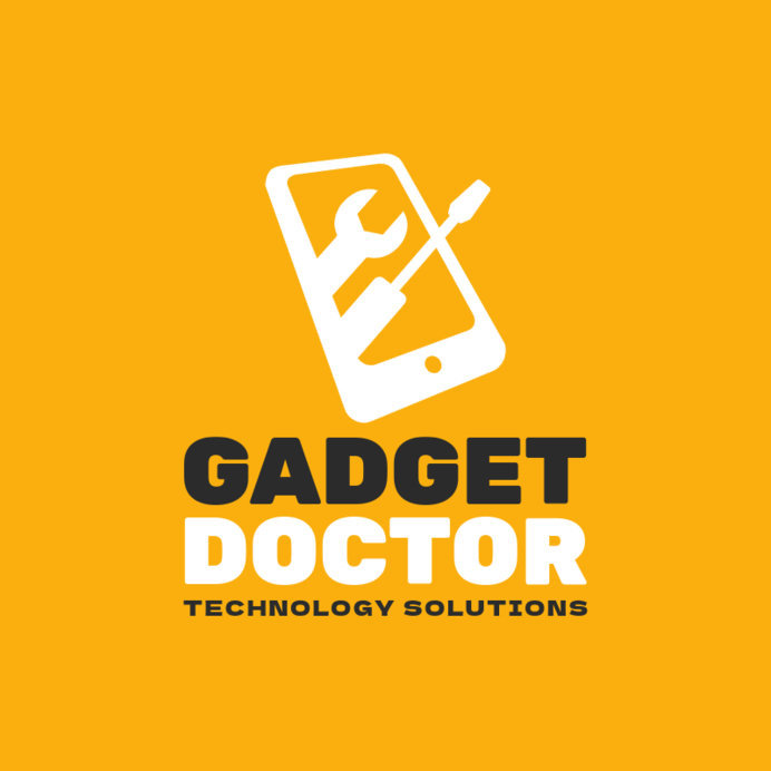 Placeit - Tech Repairing Shop Logo Template Featuring a Smartphone with ...