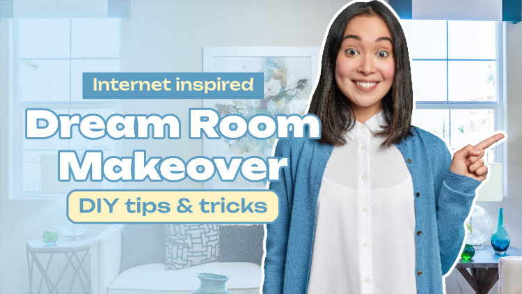 Placeit - YouTube Thumbnail Generator Featuring DIY Tips and Tricks for a Bedroom Makeover
